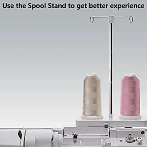 Simthread Embroidery Thread 5500 Yards White 001, 40wt 100% Polyester for Brother, Babylock, Janome, Singer, Pfaff, Husqvarna, Bernina Machine