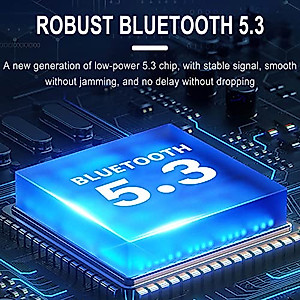 pstuiky Earless Conduction 20 Hours Ultra-Long Endurance Wireless Bluetooth Sports Neck T-ouch and Button Design Waterproof Headset 2023 (Black)