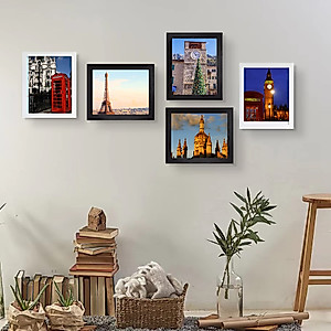 SESEAT Black 8x10 Picture Frame, Photo Frame for Wall Mounting or Tabletop Diaplay, 1 Pack