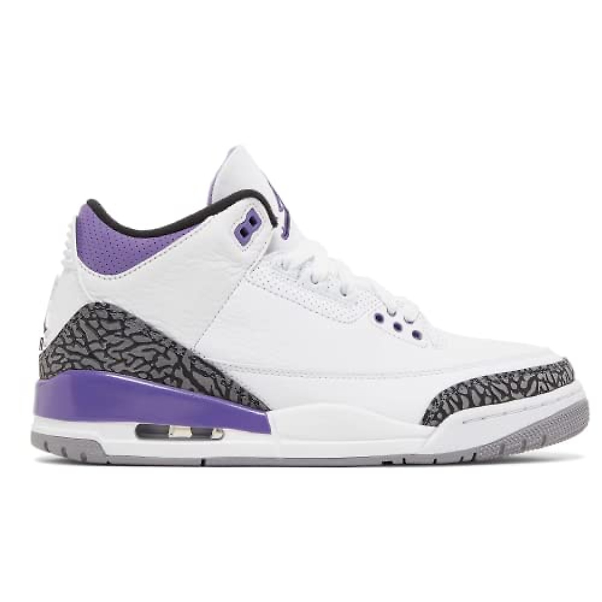 Nike Men's Air Jordan 3 Retro Basketball Shoes, White/Black-dark Iris-cement G, 8.5