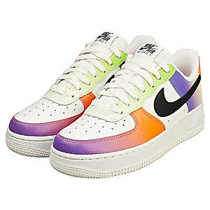 Nike Air Force 1 Low Womens '07 Multicolor Tie Dye Size 6.5, Summit White/Black