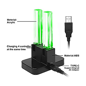 FastSnail Charging Dock Compatible with Nintendo Switch for Joy Con & OLED Model Controller with Lamppost LED Indication, Charger Stand Station with Charging Cable