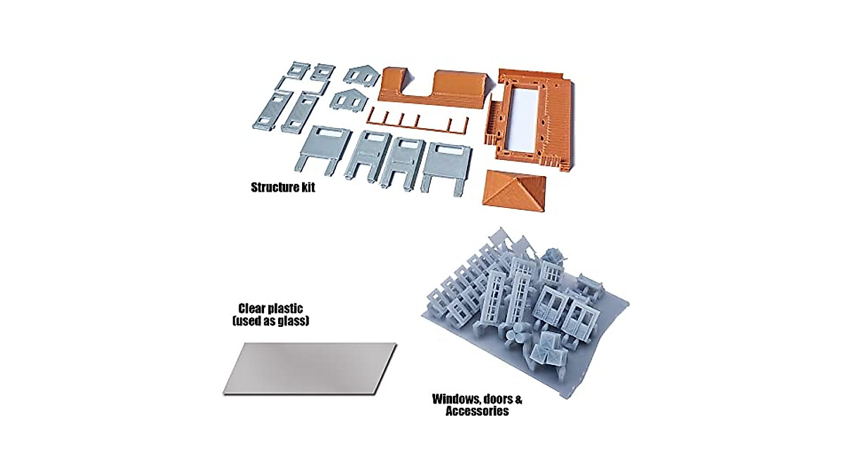Outland Models 1:160 Rural Train Station Kit - Customizable N Scale