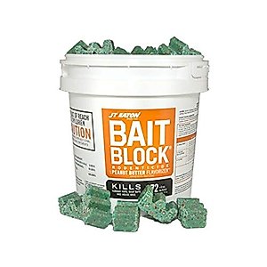 JT Eaton Bait Block Rodenticide Anticoagulant Bait, Pail of 144, 1oz. Blocks, Rat and Rodent Poison