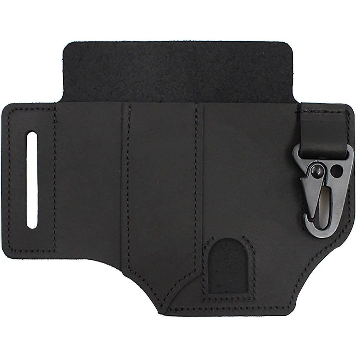 Leather Multitool Sheath for Belt, EDC Belt Organizer for Men, Multi Tool Holster with Tactical Pen Holster, Flashlight Holster, Key Holder