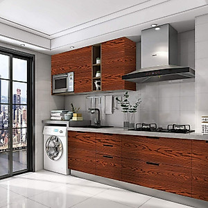 practicalWs Wood Grain Contact Paper Peel and Stick Wallpaper Removable Wall Paper Decorative Cabinet Vinyl Wrap PVC 15.8''×78.7''