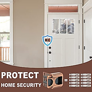 CZU Home Door Lock Security, Upgraded Safety Childproof Door Reinforcement Lock Latch (2-Pack), Extra Defend Door Lock for Inward Swinging Door