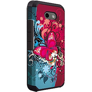 [Storm Buy] Butterfly Series Sturdy Durable Phone Case for Samsung Galaxy J3 (Red, Butterfly Pattern, Matte Finish)