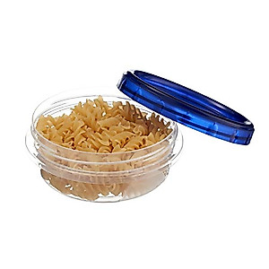 [4 PACK] 8oz Twist Top Storage Containers - Airtight Plastic Food Storage Canisters with Twist & Seal Lids, Leak-Proof - Meal Prep, To Go, Reusable, Stackable, BPA-Free Snack Containers (8 Ounce)
