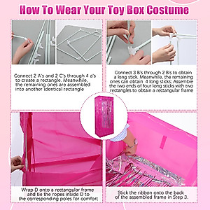 Poen Halloween Funny Adult Women Halloween Costumes Box Accessory, Pink