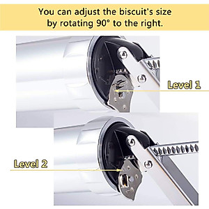 Cookie Press Maker Kit for DIY Biscuit Maker and Decoration with 8 Stainless Steel Cookie discs and 8 nozzles (Stainless Steel)