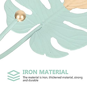 DOITOOL Metal Hangers Palm Leaf Wall Hooks Hanger: 5pcs Decorative Monstera Leaf Towel Hooks Rustic Key Hangers for Coat Hat Robe Entryway Car Key Holder