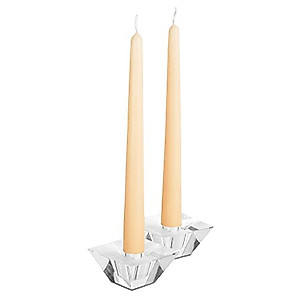 12 Pack Tall Taper Candles - 10 Inch Cream Dripless, Unscented Dinner Candle - Paraffin Wax with Cotton Wicks - 8 Hour Burn Time