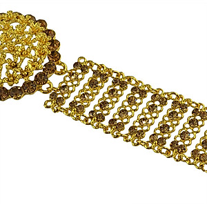 Indian Style 14K Gold Plated Metal Crystal Flower Turquoise Belly Chains Dancing Summer Beach Sexy Body Jewelry (D)