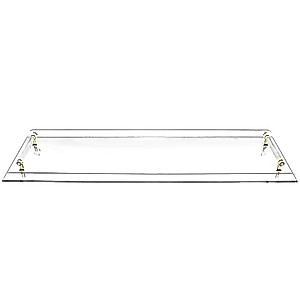 31inch Bathtub Caddy Tray,Gold Handle Clear Bathtub Caddy Tray,Acrylic Bathroom Organizer Shelf Bath tub Table Caddy Tray