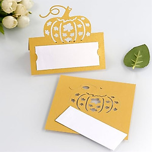 50pcs Festival Pumpkin Place Cards Thanksgiving Dinner Pumpkin Place Cards For Enhancing Holiday Table Decors