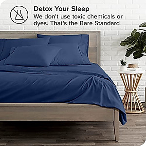 Queen Sheet Set - 6 Piece Set - Hotel Luxury Bed Sheets - Ultra Soft - Deep Pockets - Easy Fit - Cooling & Breathable Sheets - Wrinkle Resistant - Cozy - Dark Blue - Queen Sheets - 6 PC