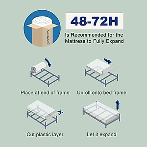 Slecofom 14 Inch Twin Size Mattress, Firm Twin Mattress in a Box,Memroy Foam Hybrid Mattress with Individually Pocket Coils Springs for Motion Isolation,Edge Support, Sleep Firm Feel/Fiberglass-Free