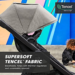 Baby Jogger City Select 2 Single-to-Double Modular Stroller, Eco Collection, Harbor & Tencel Grey