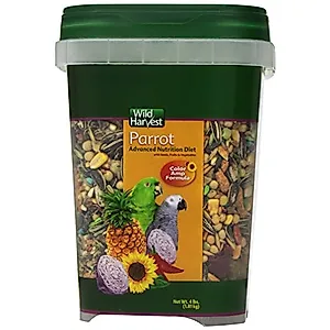 Wild Harvest WH-83542 Wild Harvest Advanced Nutrition Diet for Parrots, 4-Pound (Packaging May Vary)