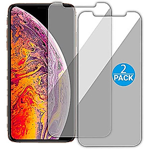 Ailun Privacy Screen Protector for iPhone 11 Pro Max/iPhone Xs Max [6.5 Inch] 2Pack Anti Spy Private Case Friendly Tempered Glass [Black]