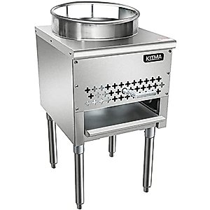 KITMA 16 Inch Wok Range - Natural Gas Range Top Wok, Outdoor Gas Stove Wok Burner, 111,000 BTU