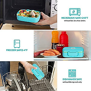 Wagindd Bento Lunch Box For Kids, Leak-Proof 3-Compartment Snack Containers, Ideal Portion Sizes For Ages 3 To 7