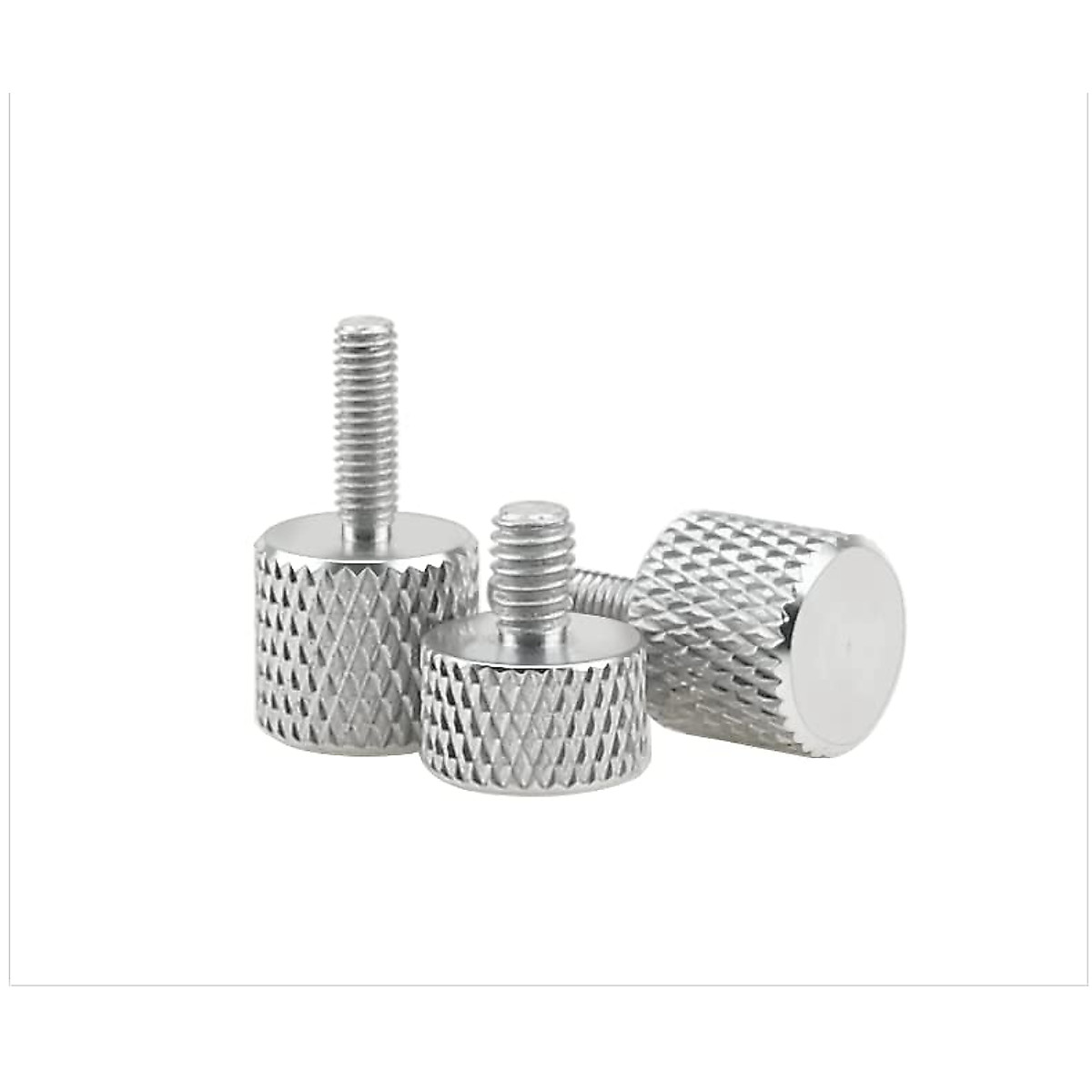 20 Pcs Aluminum knurling Fully Threaded Hand Twistscrew,for Motherboard Installation Etc.M5x10mm