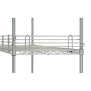 Nexel Wire Shelf Ledge, 14"W x 4"H, Chrome