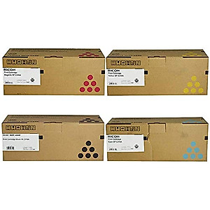 Ricoh Part# 406344. 406345. 406346. 406347 Toner Cartridge Set (OEM)