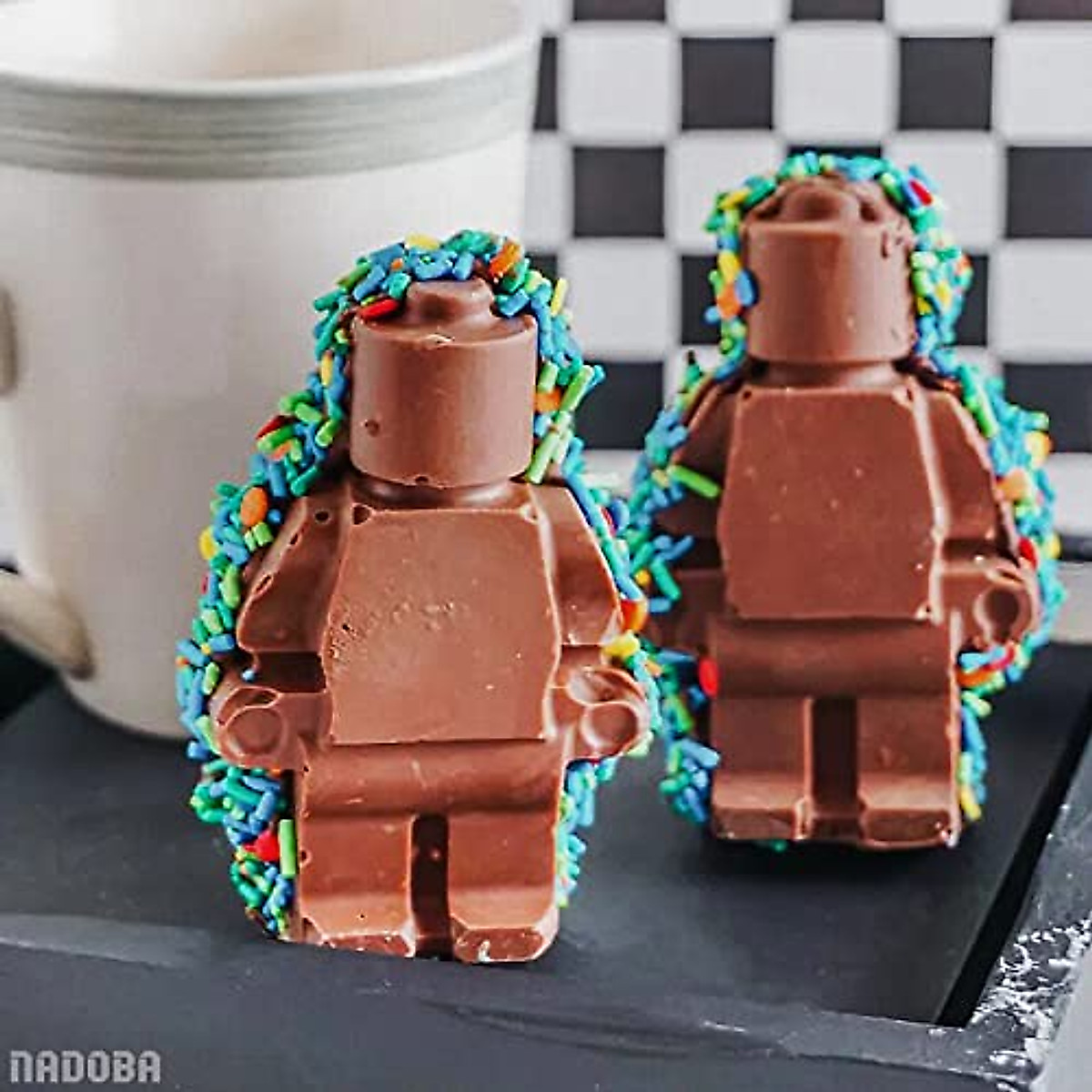 Building Block Silicone Molds for Baking Supplies - 6Pcs Brick Mold Silicone Ice Cube Mold Dome Silicone Mold Jelly Candy Making Supplies - Hot Chocolate Candy Molds Silicone Robot Candy Making Tools
