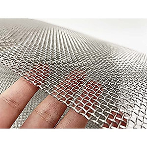304 Stainless Steel Woven Wire 8 Mesh - 12"X24" (30cmX60cm) Garden Fence BBQ Wire Mesh Window Screen Mesh 2 Pcs
