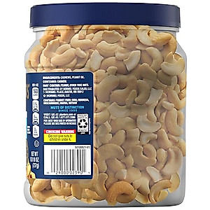 PLANTERS Unsalted Premium Cashews, 1.63 lb. Canister