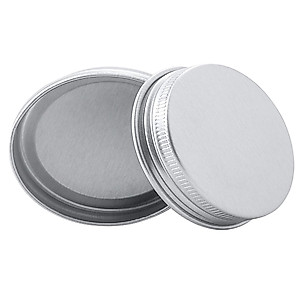 6 Ounce Aluminum Tin Jar Refillable Containers 180 ml Aluminum Screw Lid Round Tin Container Bottle for Cosmetic,Lip Balm, Cream, 12 Pack.