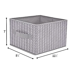 GRANNY SAYS Bundle of 3-Pack Closet Storage Boxes & 2-Pack Wicker Storage Baskets for Shelves