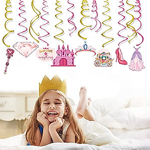 JHkim Princess Party Decorations, 30 CT Princess Birthday Party Supplies for Baby Shower Decorations, Princess Theme Birthday Party