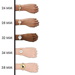 Kate Spade New York Women's Metro Quartz Stainless Steel and Leather Watch, Color: Rose Gold, Nude (Model: KSW1403)