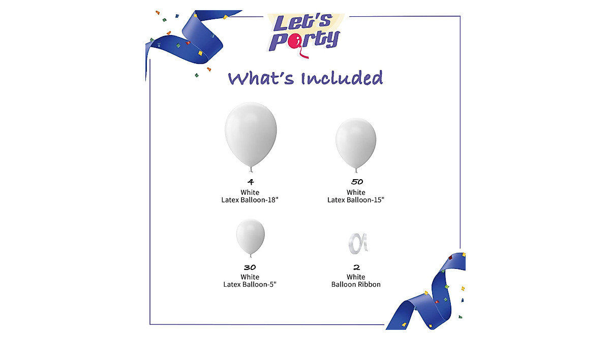 FEELMOMNNT 84 pcs White Balloons for Every Occasion