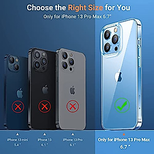 TORRAS Crystal Clear iPhone 13 Pro Max Case, [Long Lasting Clarity] Ultra-Thin Slim Fit iPhone 13 Pro Max Phone Case, Soft Silicone Cover Phone Cases for iPhone 13 Pro Max 6.7 inch, Crystal Clear