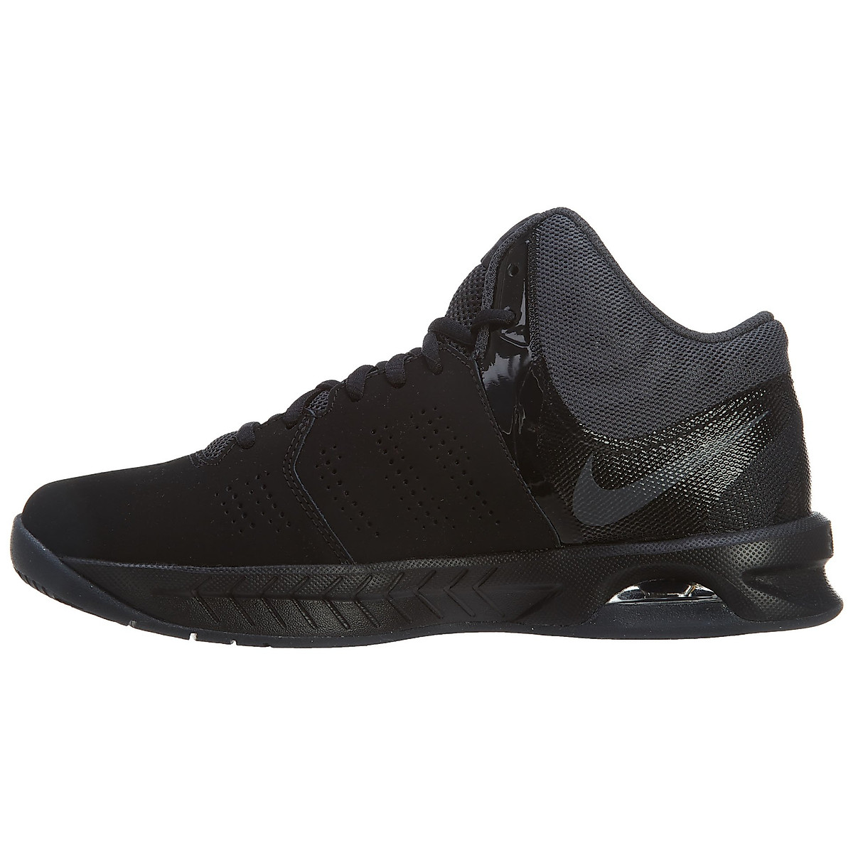 Nike Mens Air Visi Pro Vi NBK Black/Anthracite Ankle-High Nubuck Basketball Shoe - 10M