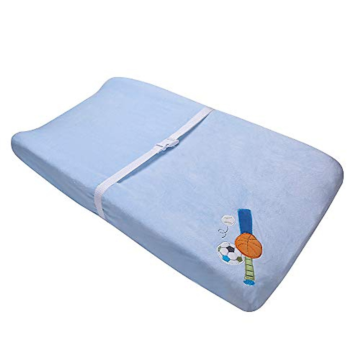 Coral Velvet Nursery Diaper Changing Table Cover Baby Girl Baby Boy Diaper Changing Pad Cover 1PC (Light Blue Sports)