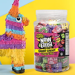 Now and Later Giant Chewy Original Mix, Mixed Fruit Chew Candy, 38 Ounce Jar