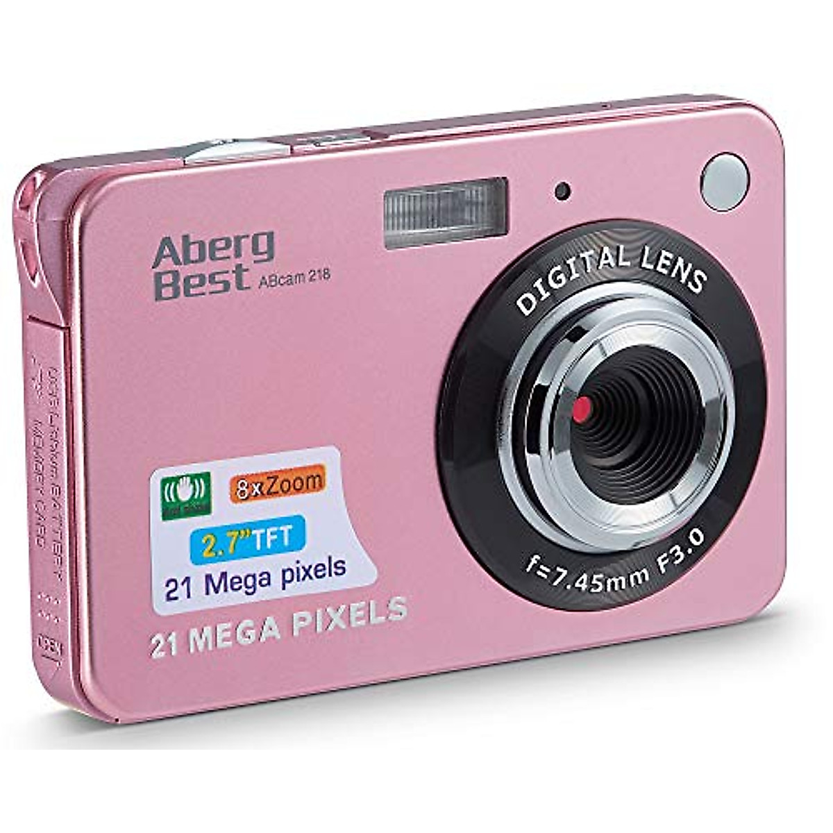 Digital Camera, AbergBest Mini Kids Digital Cameras for Teens with 8X Zoom HD 720P Compact Camera with LCD Screen for Students, Boys, Girls, Kids