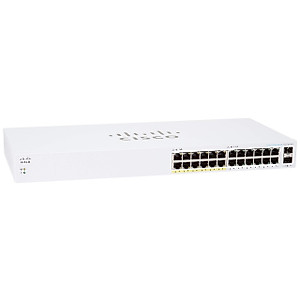 Cisco Business CBS110-24PP Unmanaged Switch | 24 Port GE | Partial PoE | 2x1G SFP Shared | Limited Lifetime Protection (CBS110-24PP-NA)