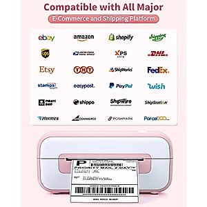 Phomemo 4x6 Thermal Label Printer for Shipping Labels - Thermal Label Maker Work with Windows,Mac,Linux&Chrome OS, Thermal Label Printers for Amazon, TikTok, Ebay, Shopify, Etsy, UPS, USPS, FedEx, DHL