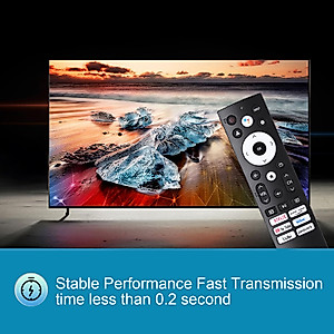 Replacement Remote Control Compatible with Hisense Smart Google TV 65A6H 75A6H 50U6H 55U6H 65U6H 75U6H 65U8H 75U8H and More