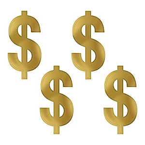 Beistle $ Silhouettes Party Decorations, 16", Gold/White