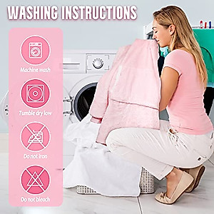 Whalehub Oversized Wearable Blanket Hoodie, Big & Warm Sweatshirt for Women & Men with Giant Pocket (Pink)