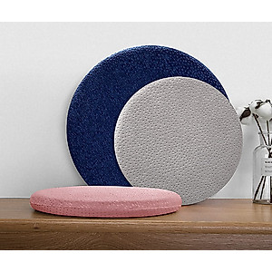 Round Stool Cushion Memory Foam Round Chair Cushion/ Seat Cushion Anti-Slip Soft Round Chair Pad ( Color : Light Gray , Size : 28cm(11inch) )