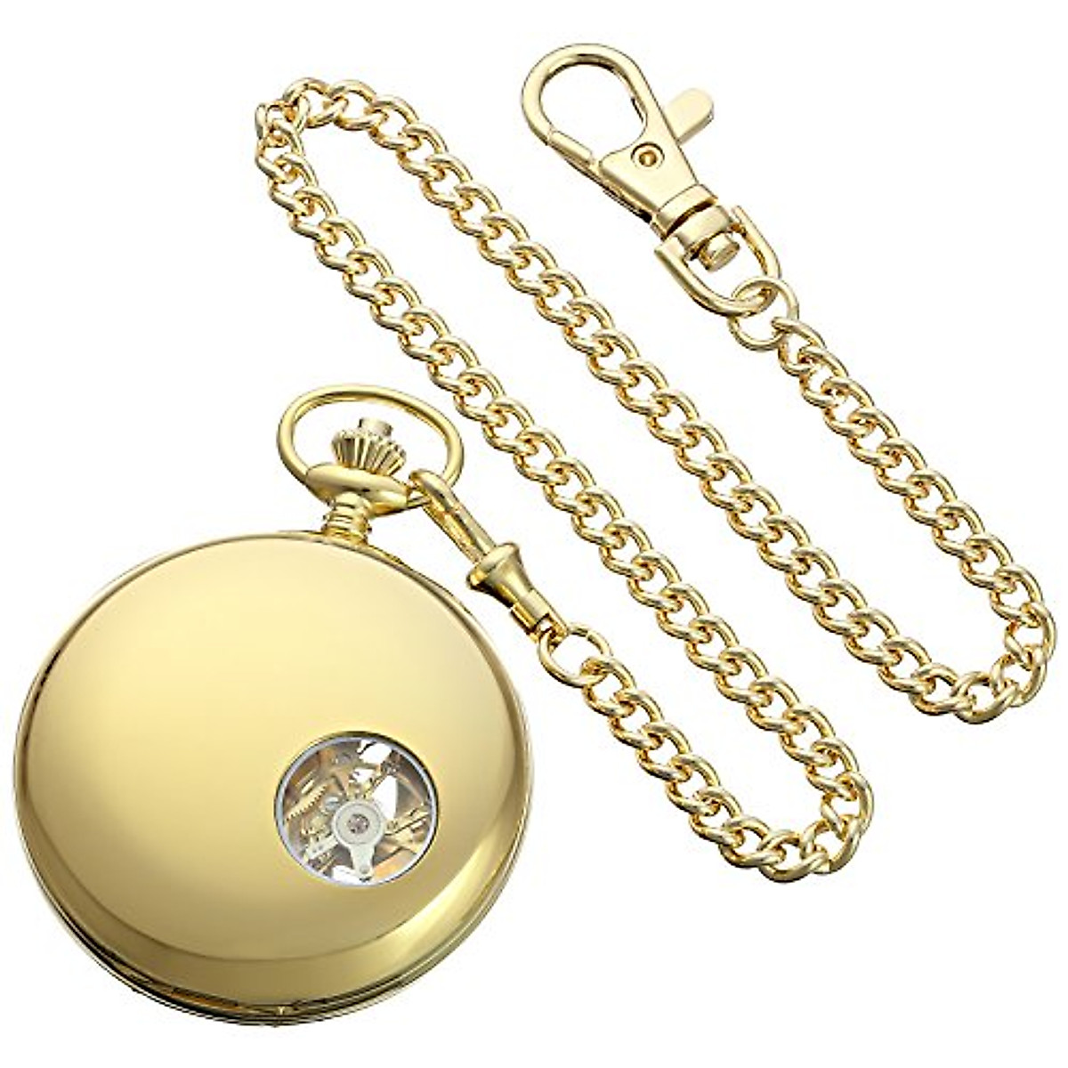 Charles-Hubert, Paris 3972-G Premium Collection Analog Display Mechanical Hand Wind Pocket Watch